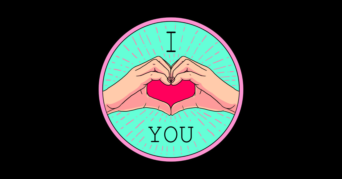 love hand sign - Love - Sticker | TeePublic