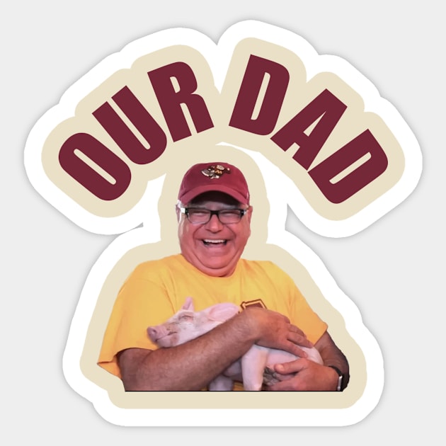 Our Dad, Tim Walz holding a pig - Tim Walz 2024 - Sticker | TeePublic