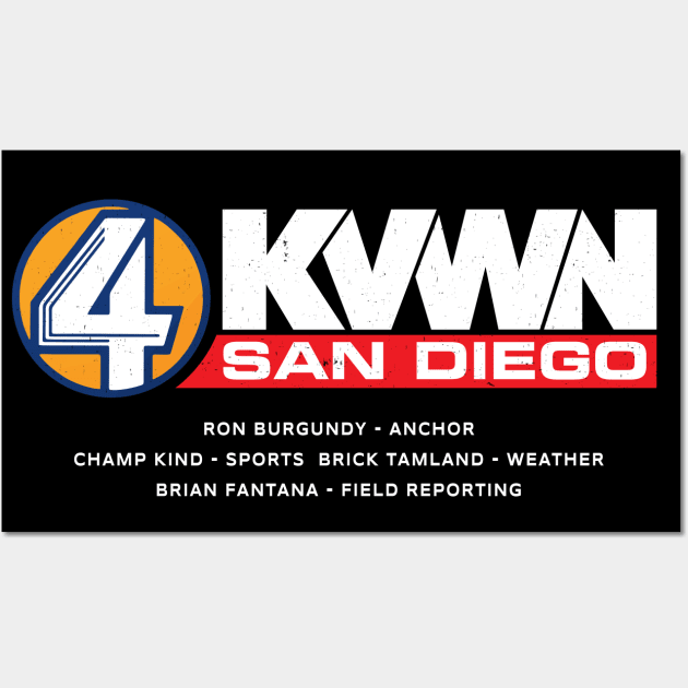 Channel 4 KVWN San Diego - vintage logo - Anchorman - Posters and Art ...