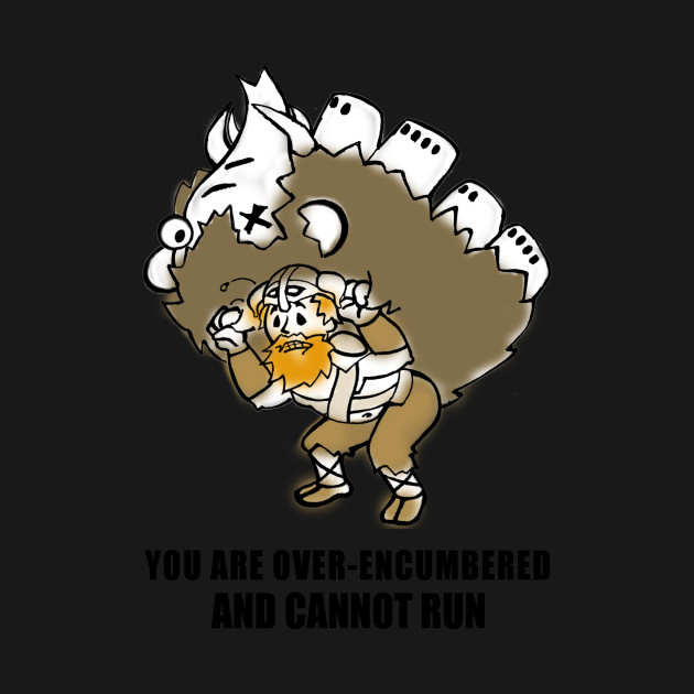 You Are Over-Encumbered - Skyrim - Hoodie | TeePublic