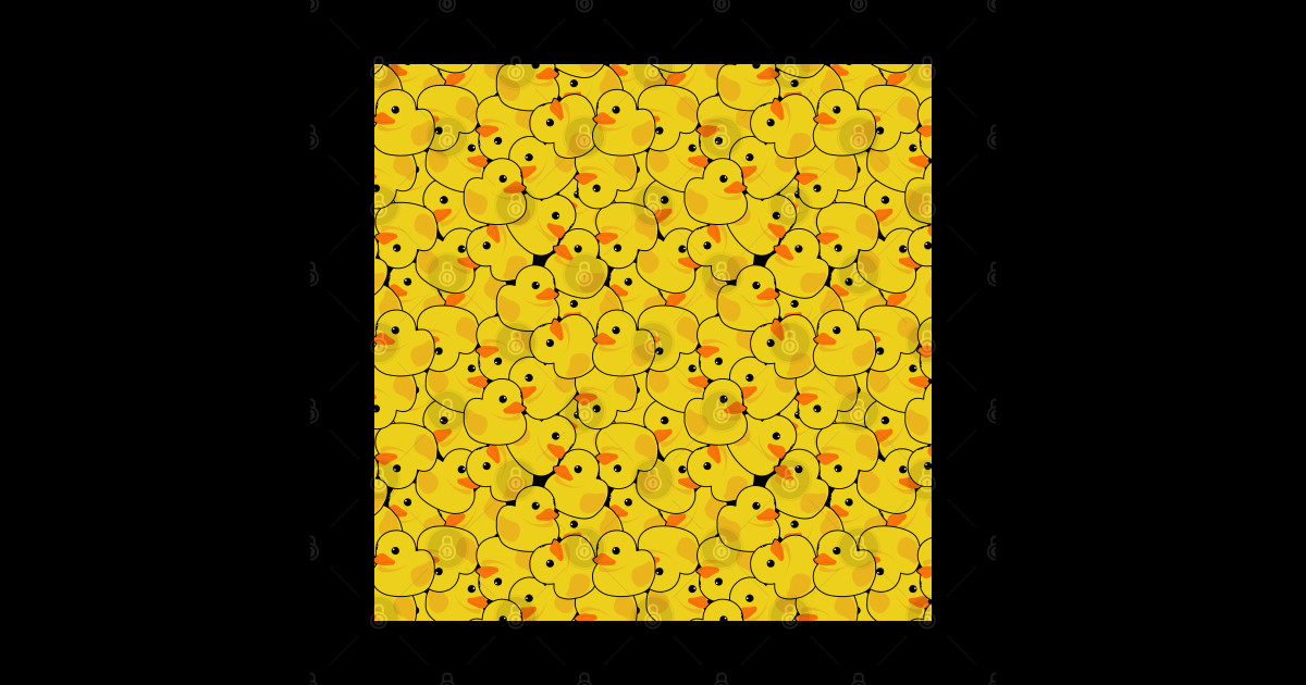 Cute Rubber Duckie Pattern - Rubber Duck - Sticker | TeePublic