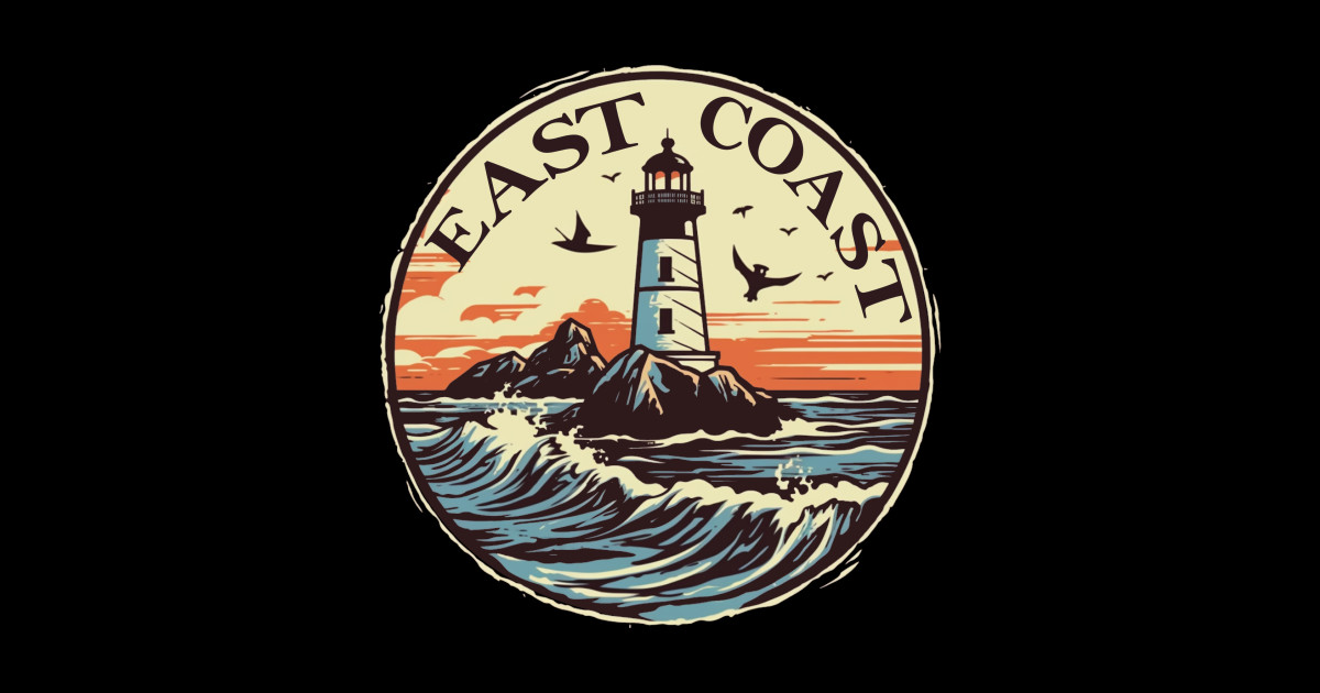 East Coast - East Coast - Sticker | TeePublic