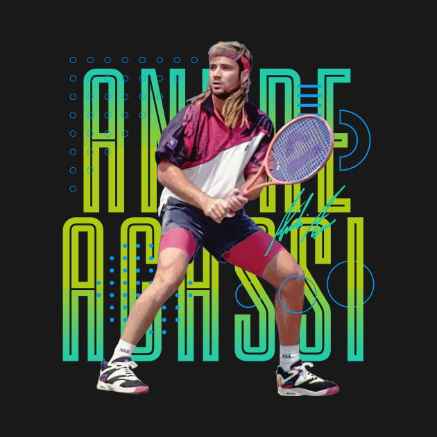 Andre Agassi 90's - Andre Agassi Tennis - T-Shirt | TeePublic
