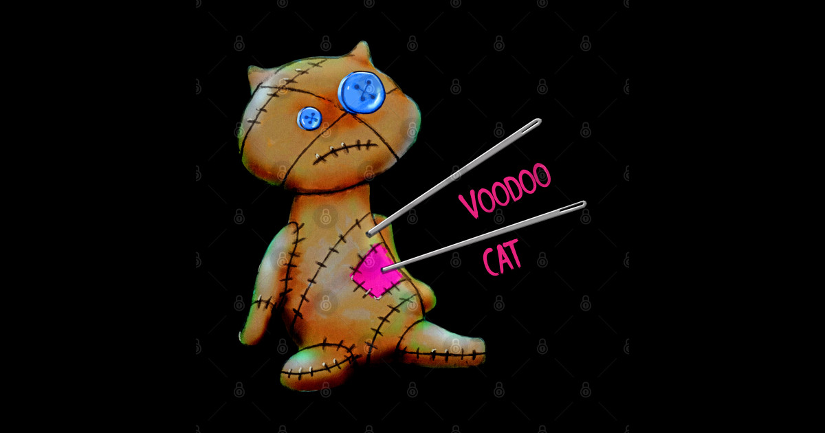 Voodoo cat - Voodoo - Sticker | TeePublic