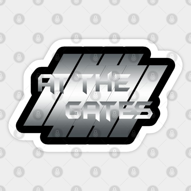 Metallic Illustration at the gates - At The Gates - Sticker | TeePublic