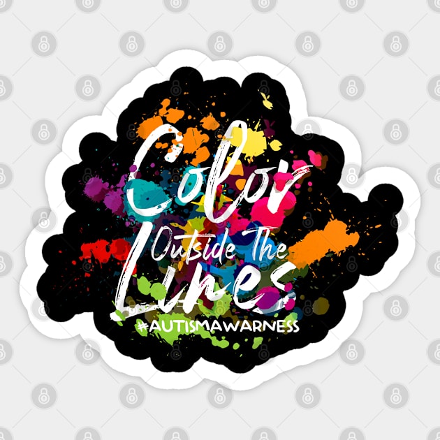 color-outside-the-lines - Color Outside The Lines - Sticker | TeePublic