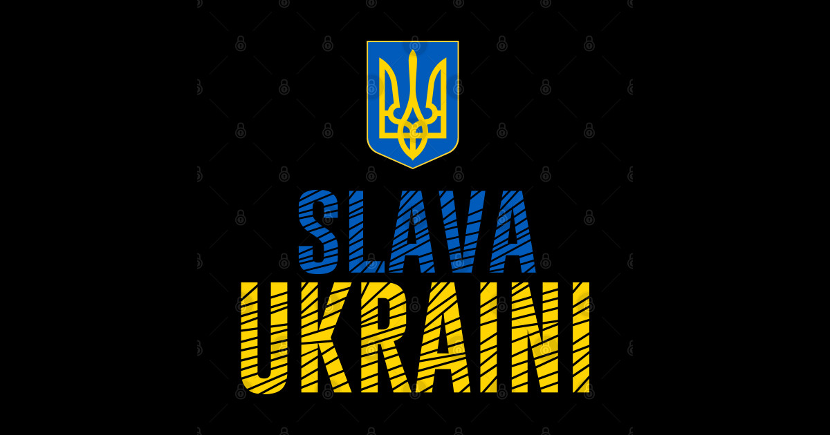 Slava Ukraini - Ukraine Support - Ukraine Support - Sticker | TeePublic