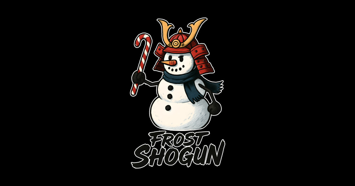 Frost Shogun — Samurai Snowman - Snowman - Sticker | TeePublic