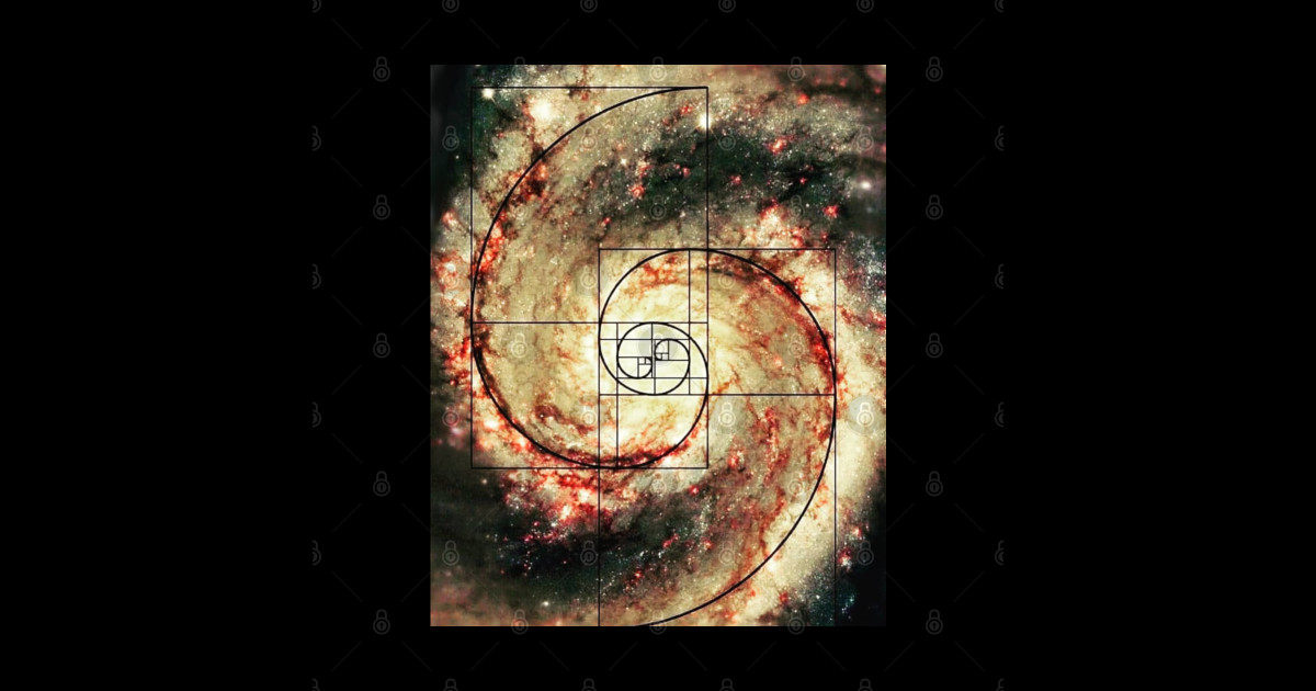 Golden Ratio - Galaxy - Fibonacci Spiral - Golden Ratio - Sticker | TeePublic