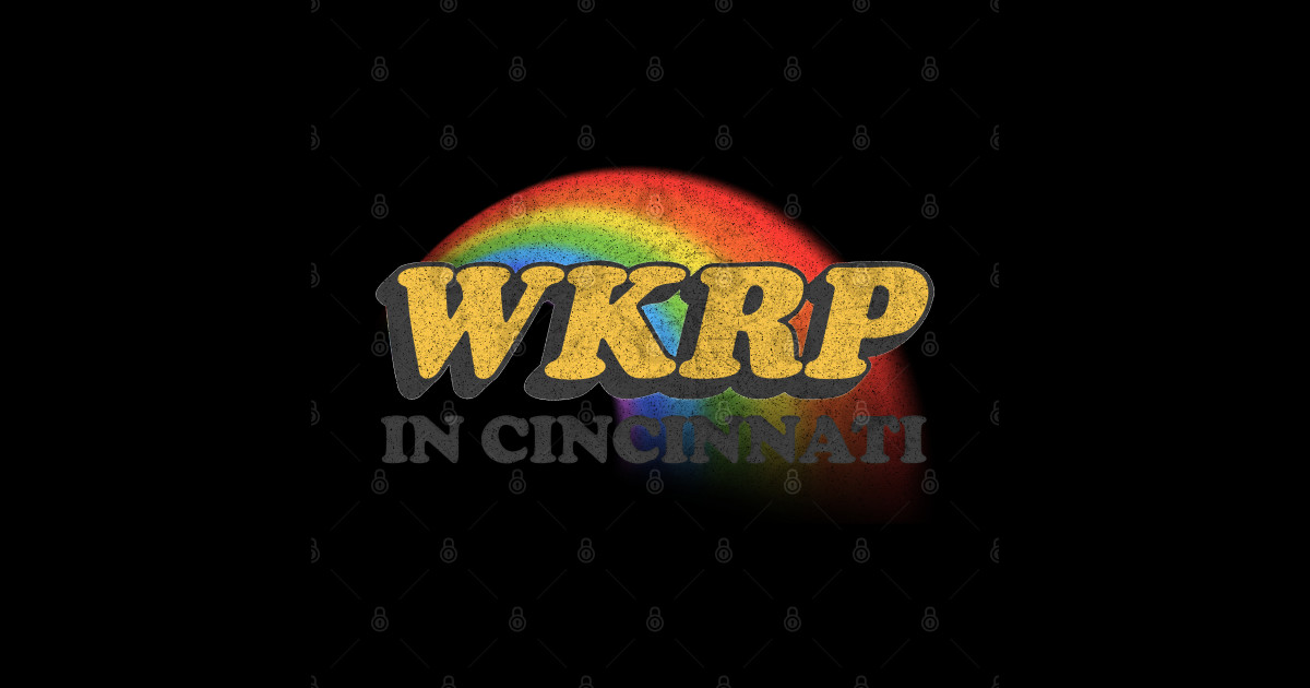 WKRP In Cincinnati Vintage-Style Faded Tribute Logo Design - Wkrp In ...