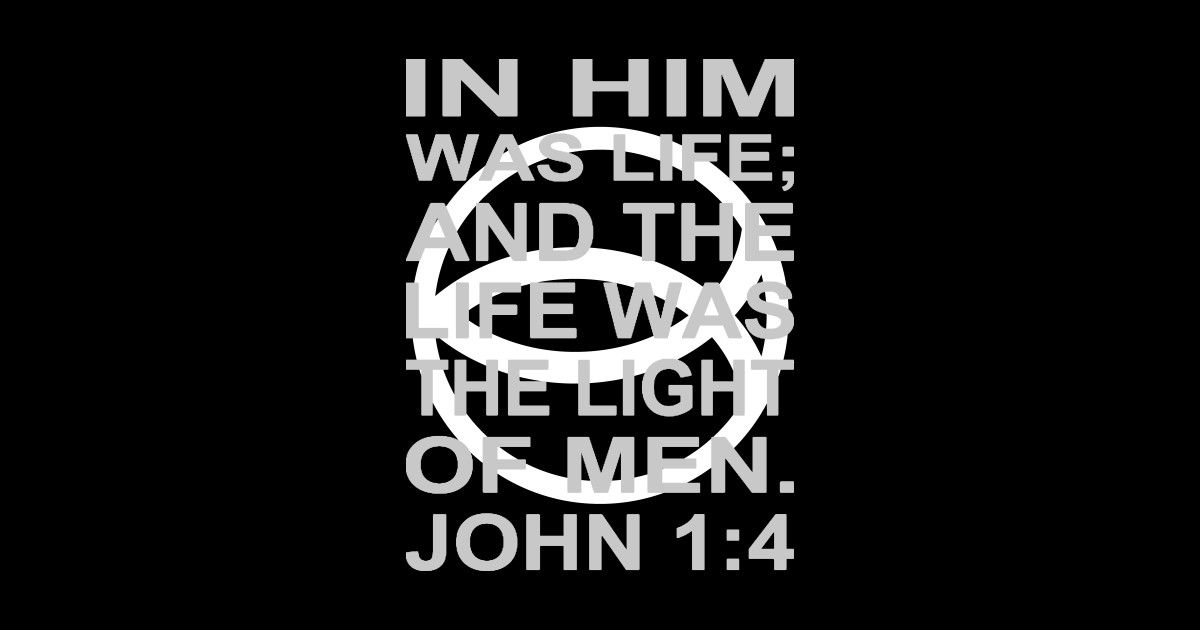 White Ichthys – John 1:4 - Tjtees - Sticker | TeePublic