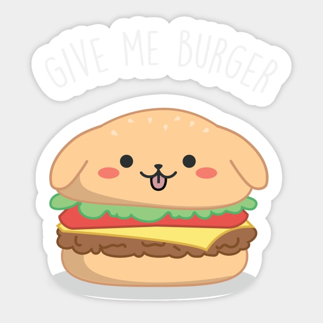 Cute burger - Burger - Sticker | TeePublic