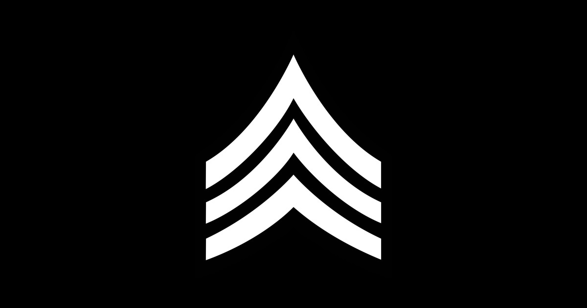 Enlisted Rank - Sergeant - Soldier - Sticker | TeePublic