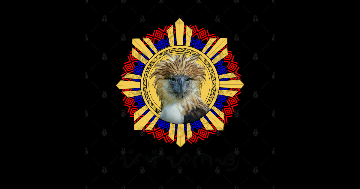Philippine Eagle / Baybayin word Pilipinas (Philippines) - Baybayin - Sticker | TeePublic