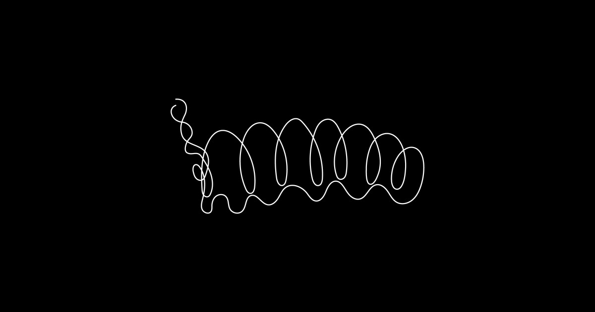 caterpillar line - Caterpillar Line - Sticker | TeePublic