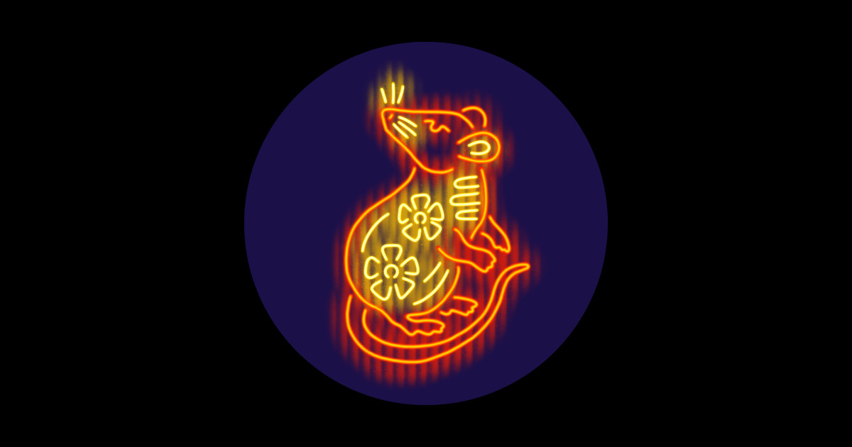 Neon Rat - Neon Sign - Sticker | TeePublic