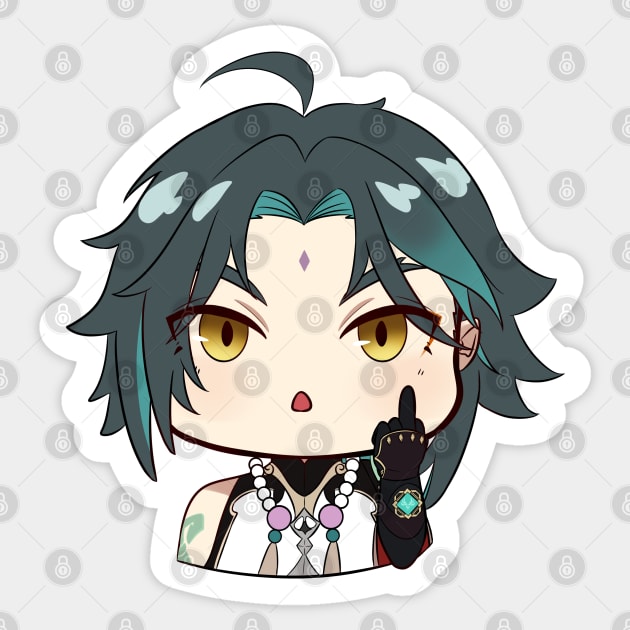 Chibi Xiao Genshin Impact middle finger - Chibi Xiao Genshin Impact ...