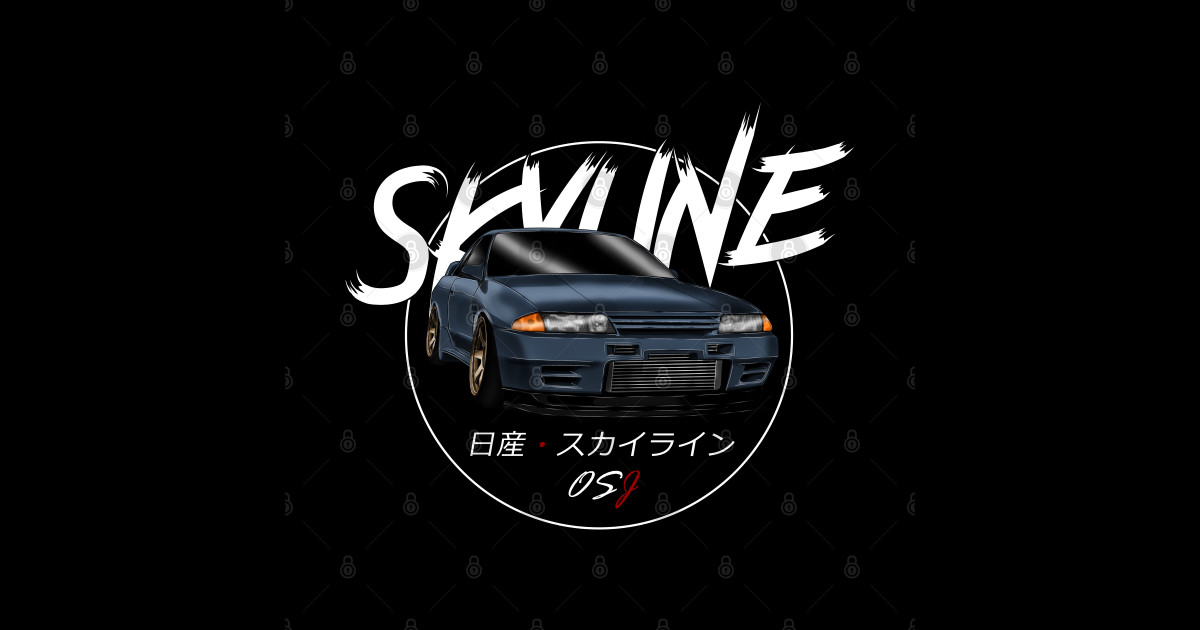 JDM R32 Black Sun Edition - Nissan Skyline - Sticker | TeePublic
