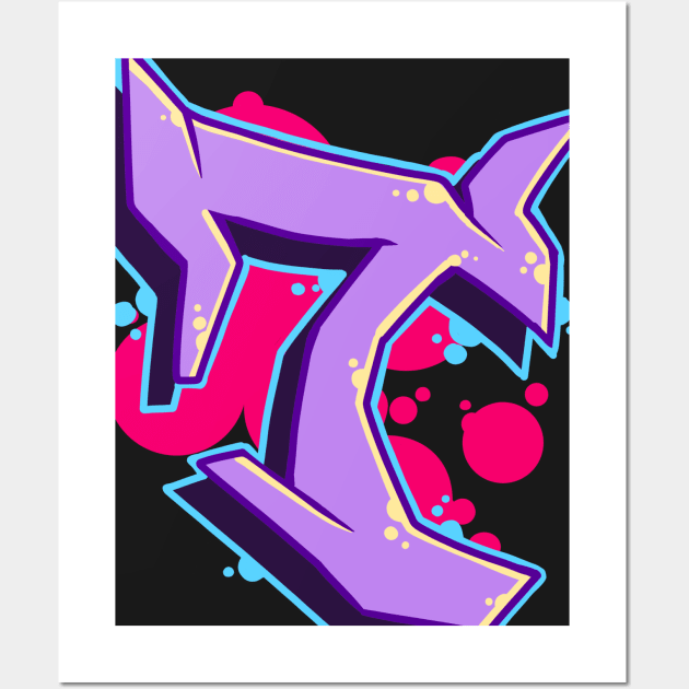 Letter T - Graffiti Street Art Style - Graffiti Letter - Posters and ...