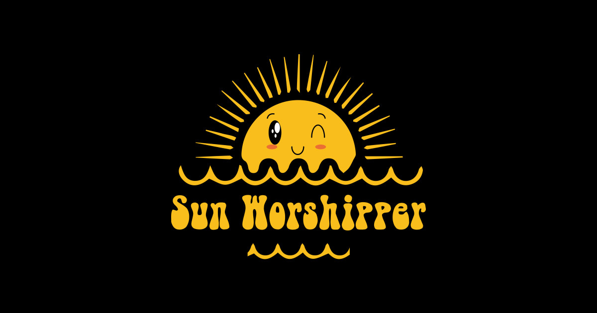 Sun Worshipper best summer design for Sun Worshipper - Sun - Sticker ...