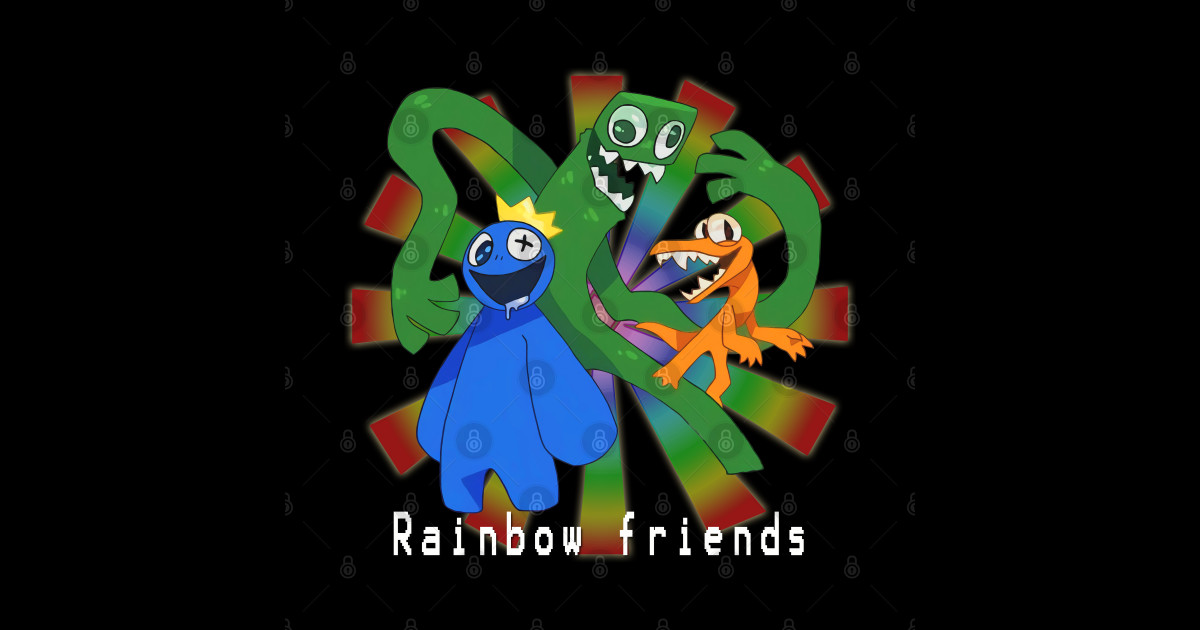retro rainbow friends - Rainbow Friends - Sticker | TeePublic