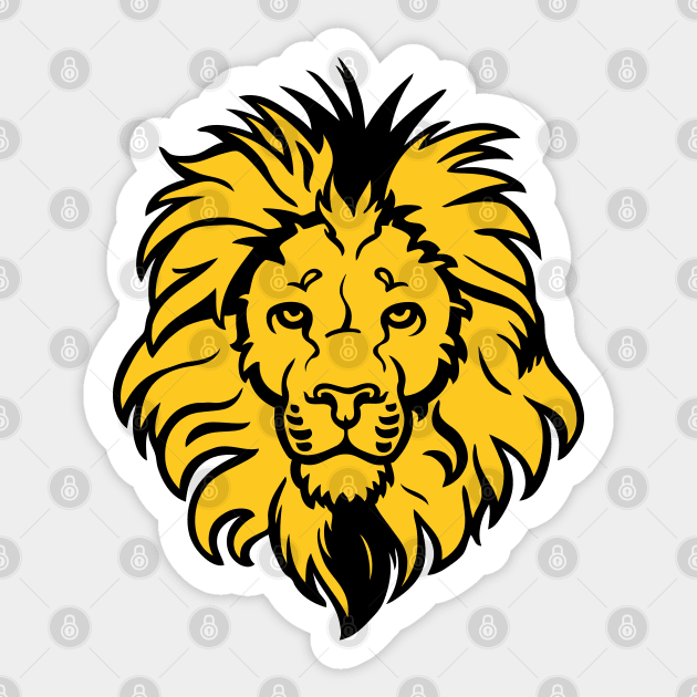 Lion head - Lion - Sticker | TeePublic