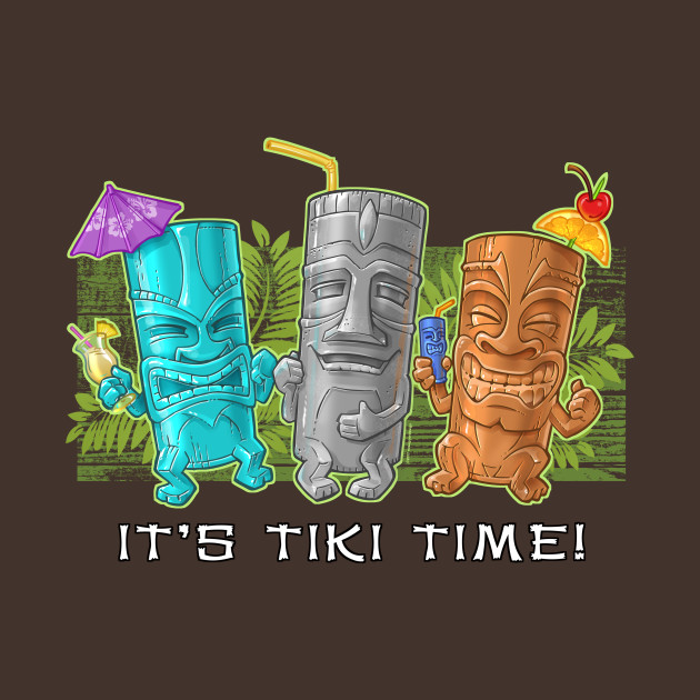 Tiki Time Mugs - Tiki - T-Shirt | TeePublic
