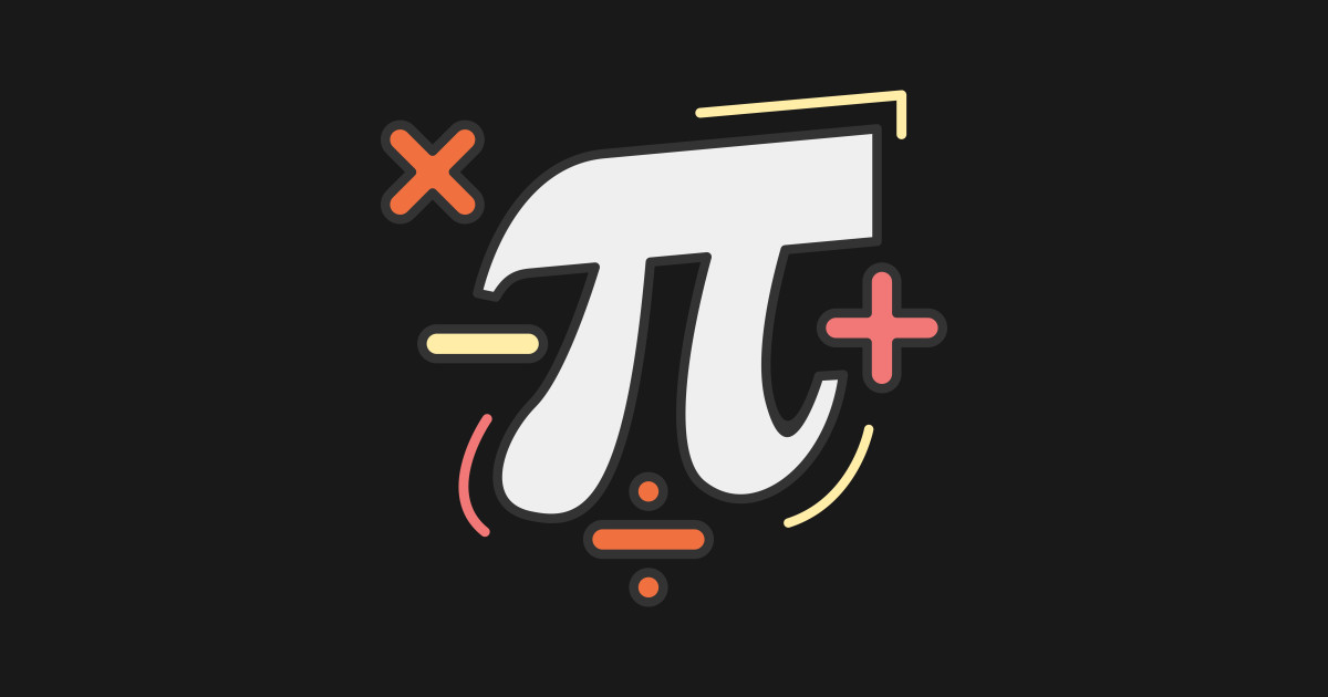 Pi symbol with mathematical operators - Pi Day - T-Shirt | TeePublic
