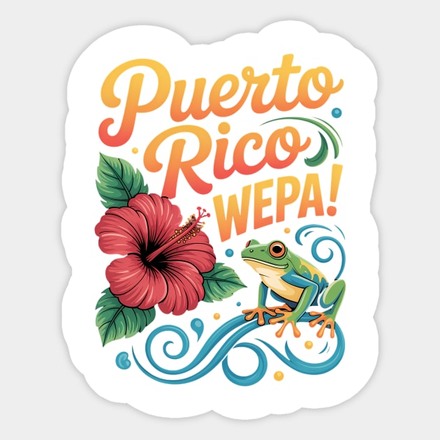 Puerto Rico Wepa Coqui Frog Flor De Maga Puerto Rican Pride - Quotes ...
