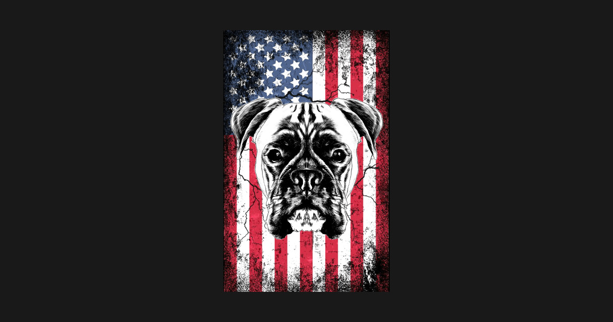 Patriotic Boxer American Flag - Boxer American Flag - T-Shirt | TeePublic