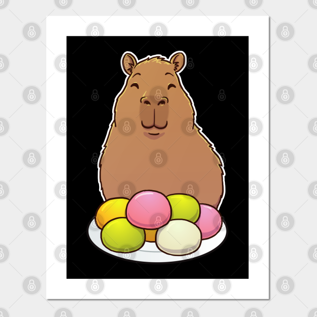 Capybara Mochi - Capybara Art - Posters and Art Prints | TeePublic