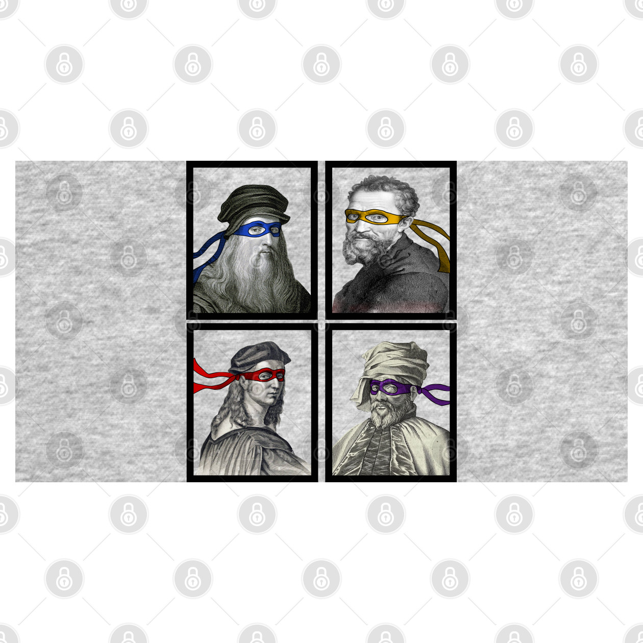 Renaissance Artists Tmnt Leonardo Donatello Raphael Michelangelo Parody ...