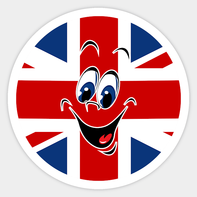 Union Jack UK Flag Smiley Face Emotion Emoticon - Smile - Sticker ...