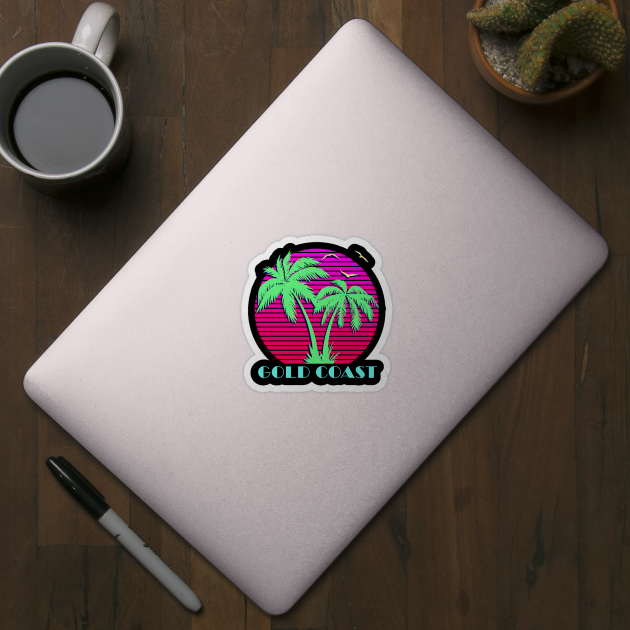 Gold Coast - Gold Coast - Sticker | TeePublic