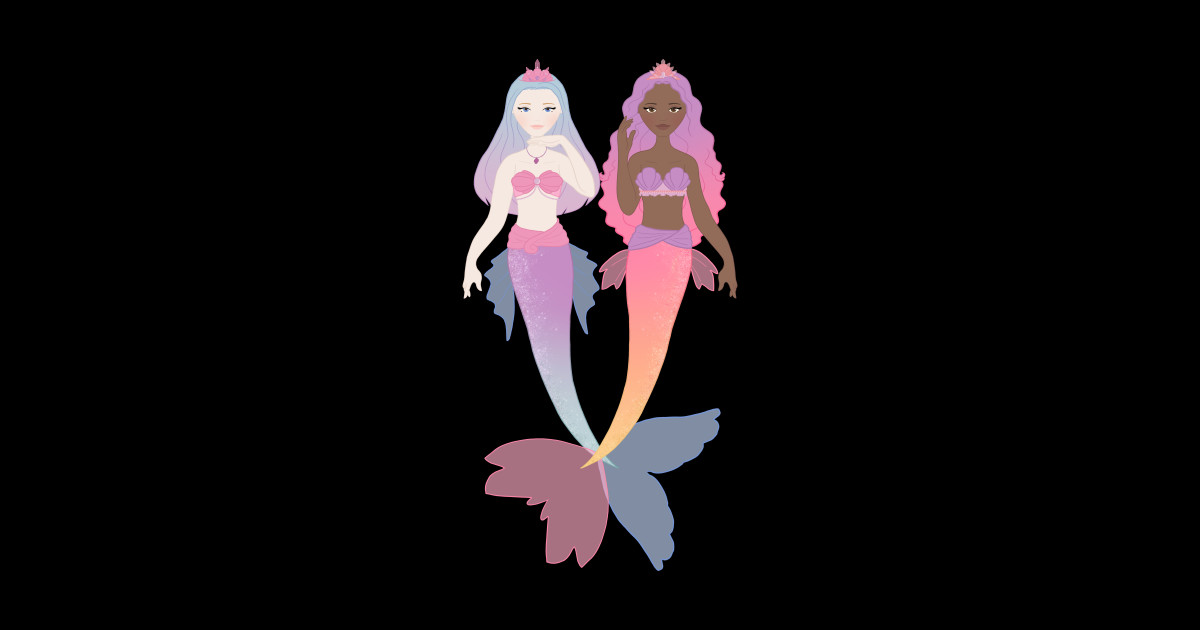 Mermaid Friends - Mermaids - Sticker | TeePublic