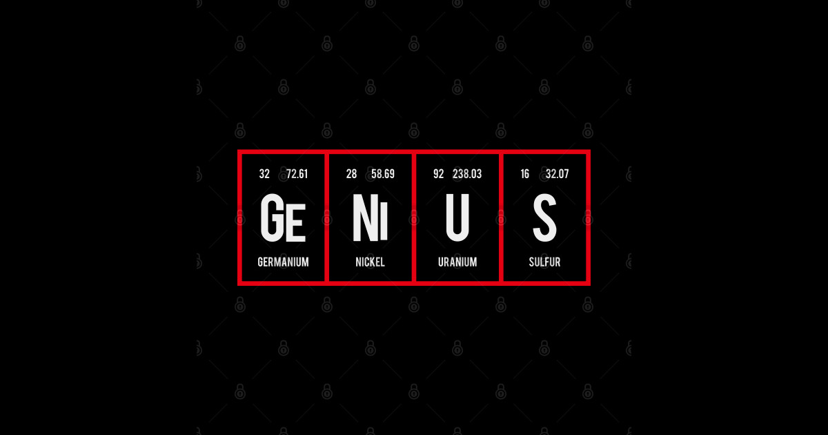 Genius - Periodic Table of Elements - Genius Periodic Table Of Elements ...