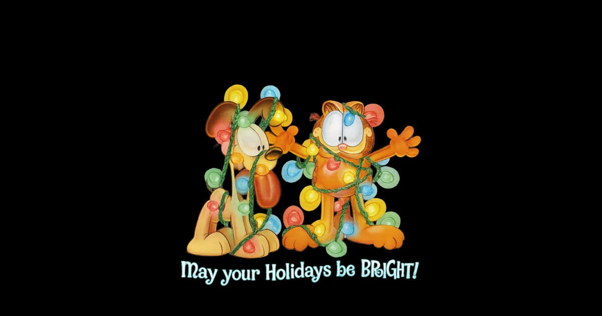 Garfield Christmas Lights - Garfield Christmas - Posters and Art Prints ...