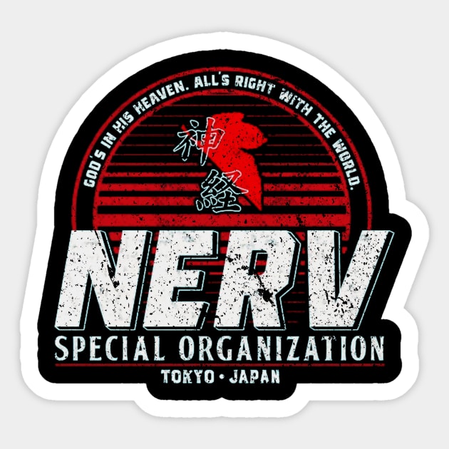 Nerv Evangelion # Kijang Mas - Evangelion - Sticker | TeePublic