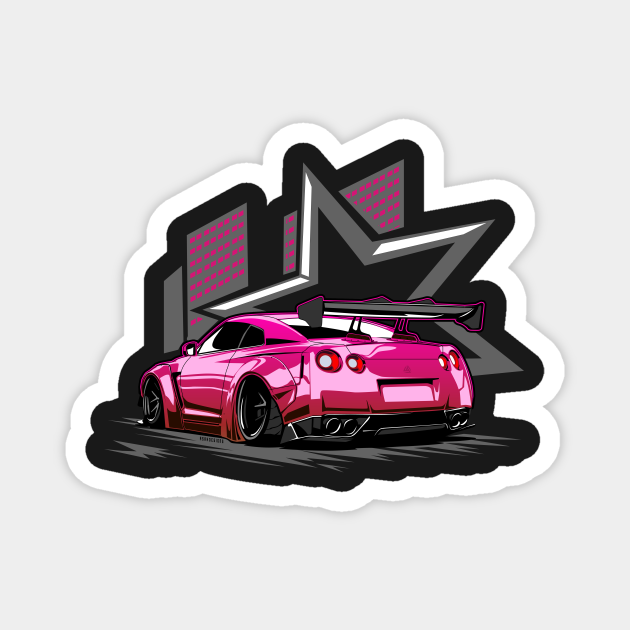 R35 GTR godzilla jdm vector art - Gtr - Magnet | TeePublic
