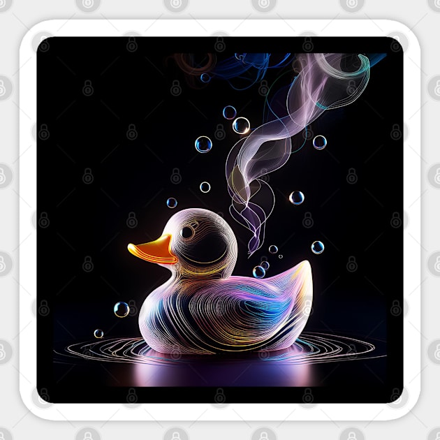 Artsy rubber duck - Duck - Sticker | TeePublic
