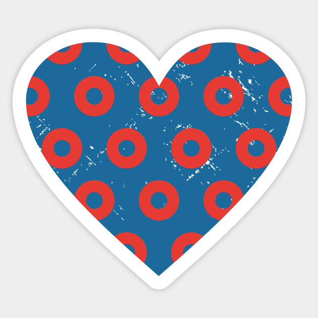 Phish Fishman Donut Heart - Phish - Sticker | TeePublic
