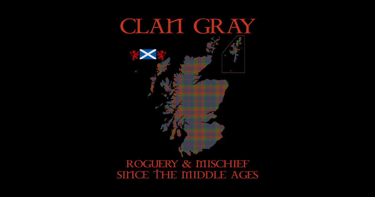 Clan Gray tartan Scotland map Saltire flag and lion rampant scottish ...