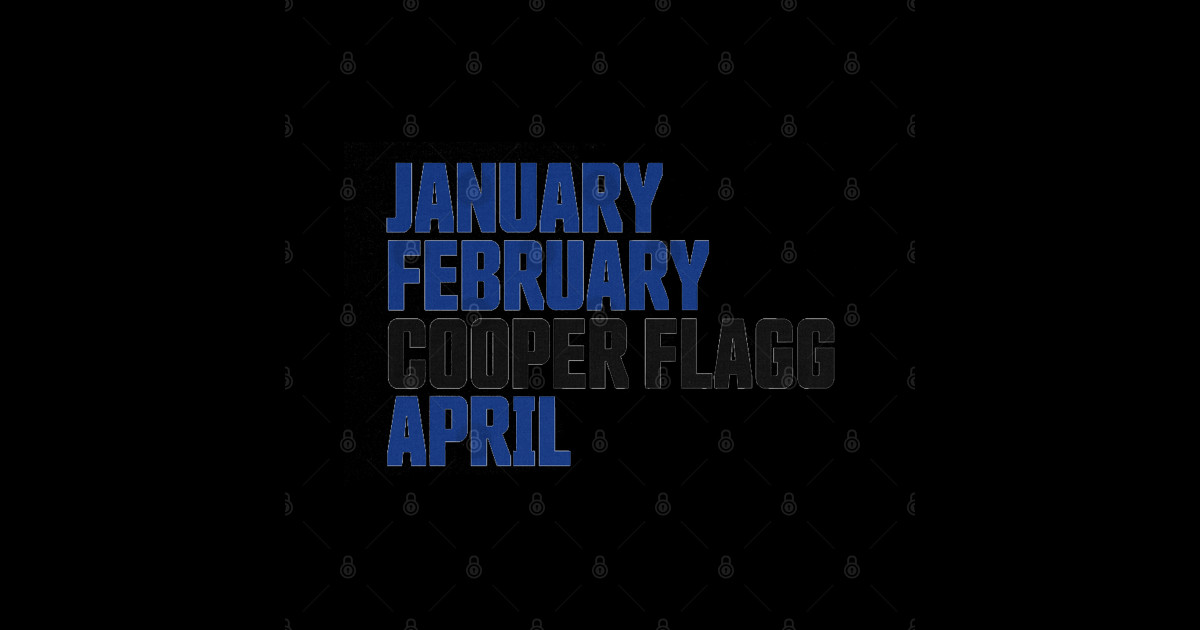 Cooper Flagg Calendar - Cooper Flagg - Sticker | TeePublic