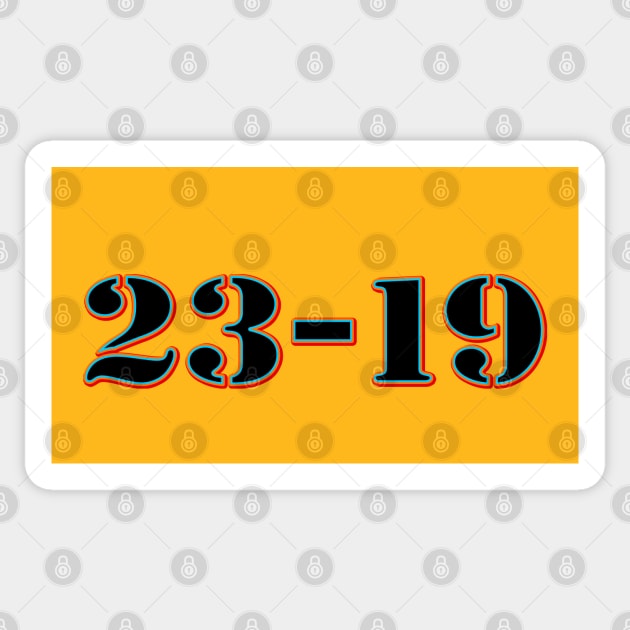 23-19 - 2319 - Sticker | TeePublic