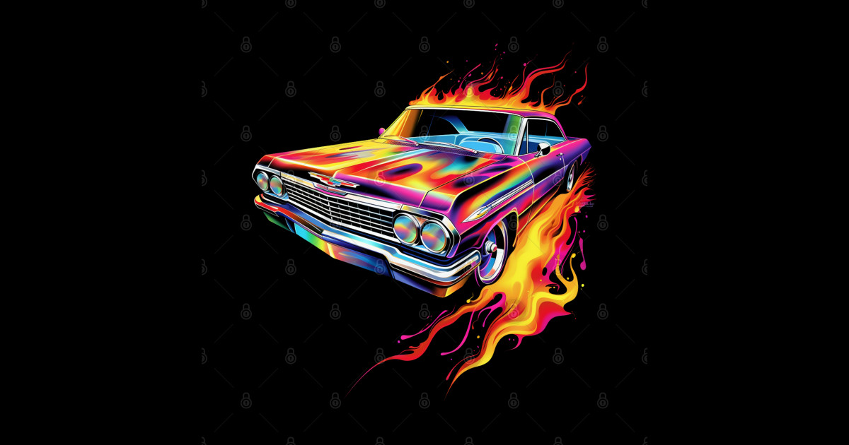 Chevy Impala pop art - Chevy Impala - Sticker | TeePublic
