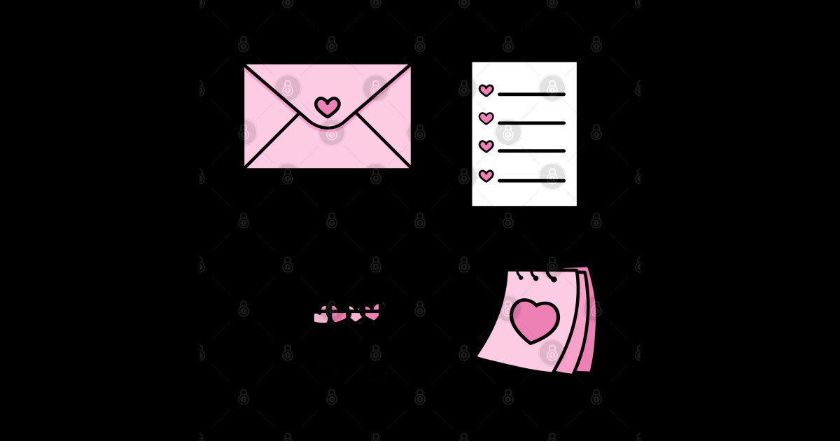 Pink to do list icons - Wish List - Sticker | TeePublic