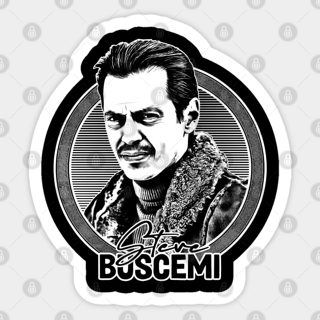 Steve Buscemi / Retro Style Fan Art Design - Steve Buscemi - Sticker ...