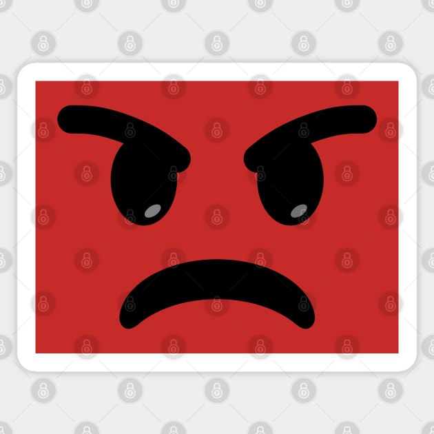 Angry Face - Angry Face - Sticker | TeePublic