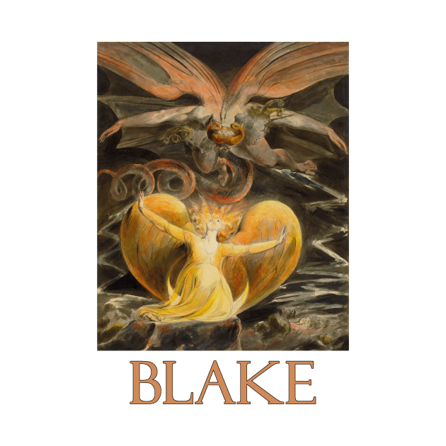 The Great Red Dragon by William Blake - Blake - Tapestry | TeePublic