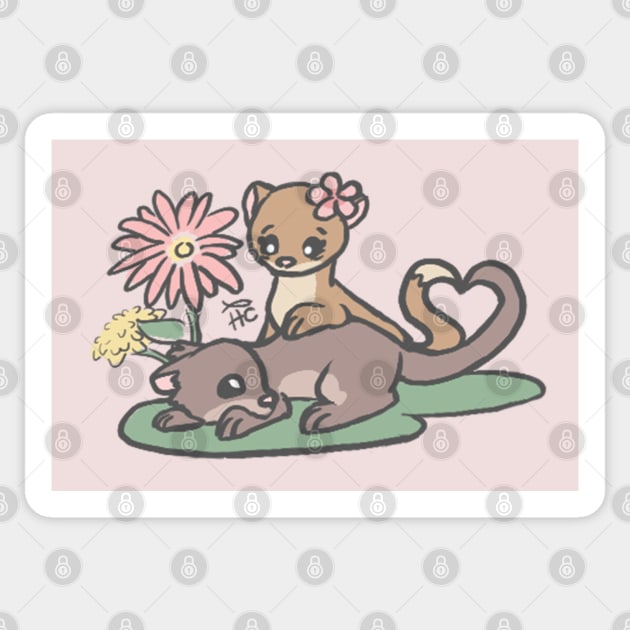 Sweet & Sour - Lovely Weasels - Sticker | TeePublic